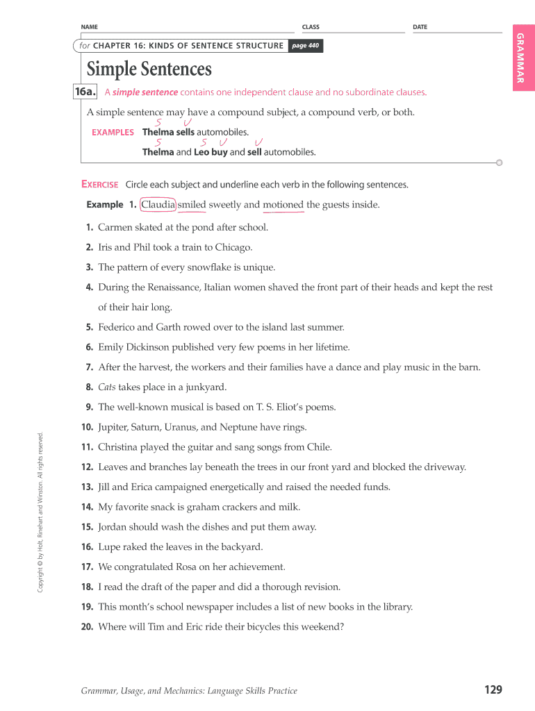 Chapter 16 Sentence Structure Answer Key Fill Online Printable chapter-16-sentence-structure-answer-key-fill-online-printable