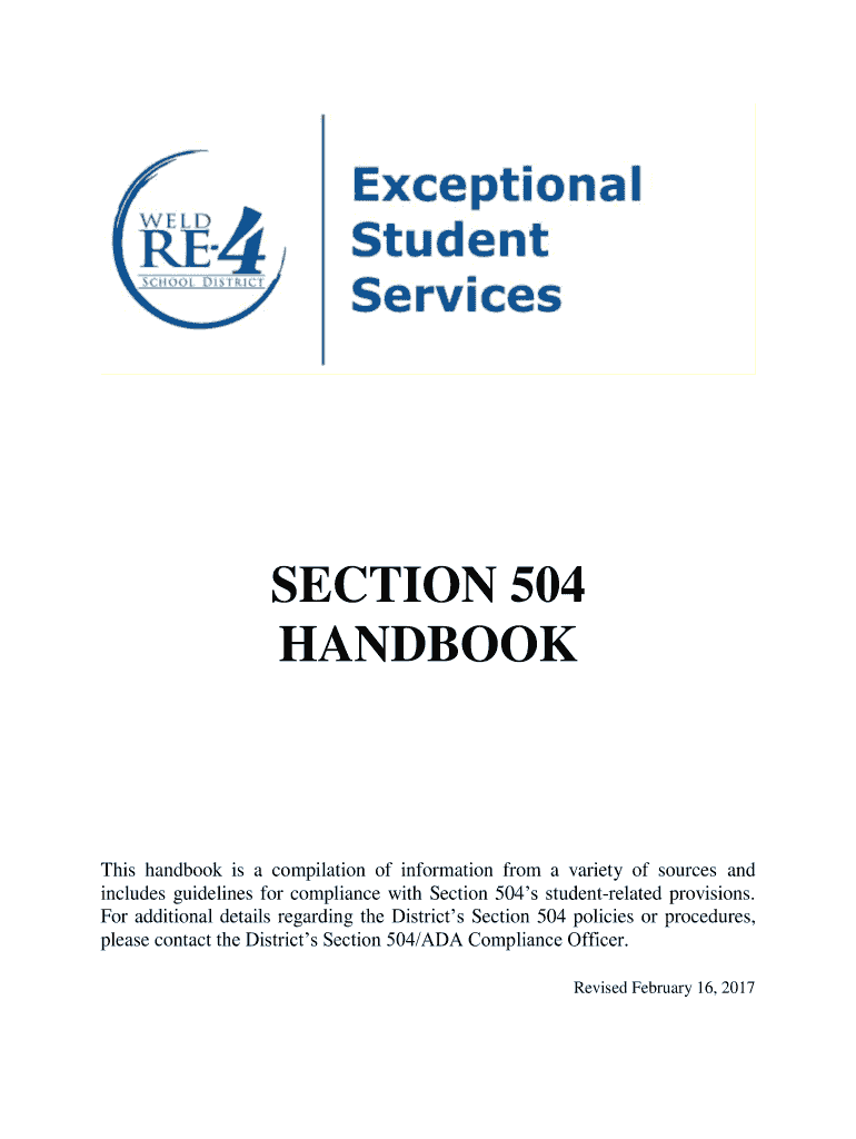 Fillable Online Section 504 Handbook - North Slope Borough School ...