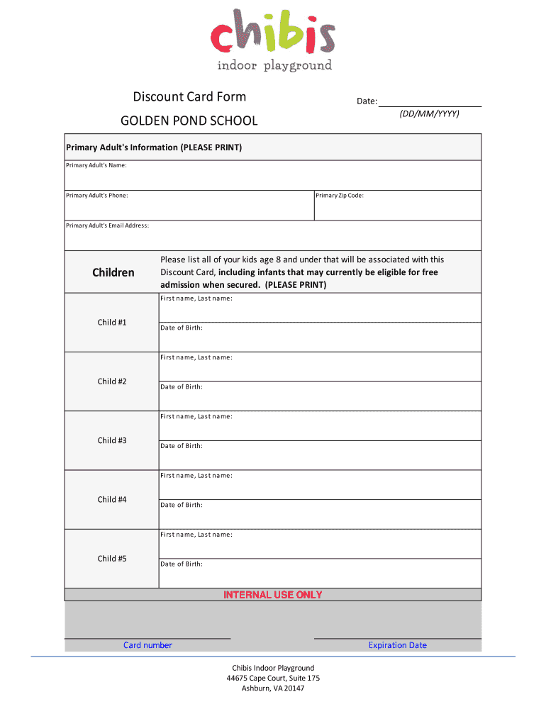 Fillable Online Discount Card Form Fax Email Print - pdfFiller