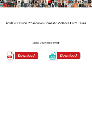 Fillable Online Affidavit Of Non Prosecution Domestic Violence Form ...