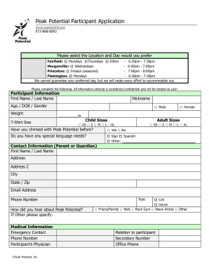Fillable Online 2018 Participant Application Form.doc - Google Docs.pdf ...
