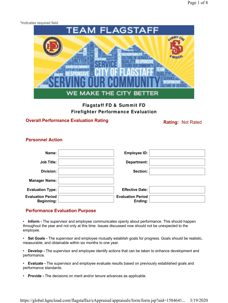 Fillable Online FD-Firefighter Probationary Evaluation Form Fax Email ...