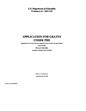 Fillable Online Application for New Grants Under the Competitive Grants ...