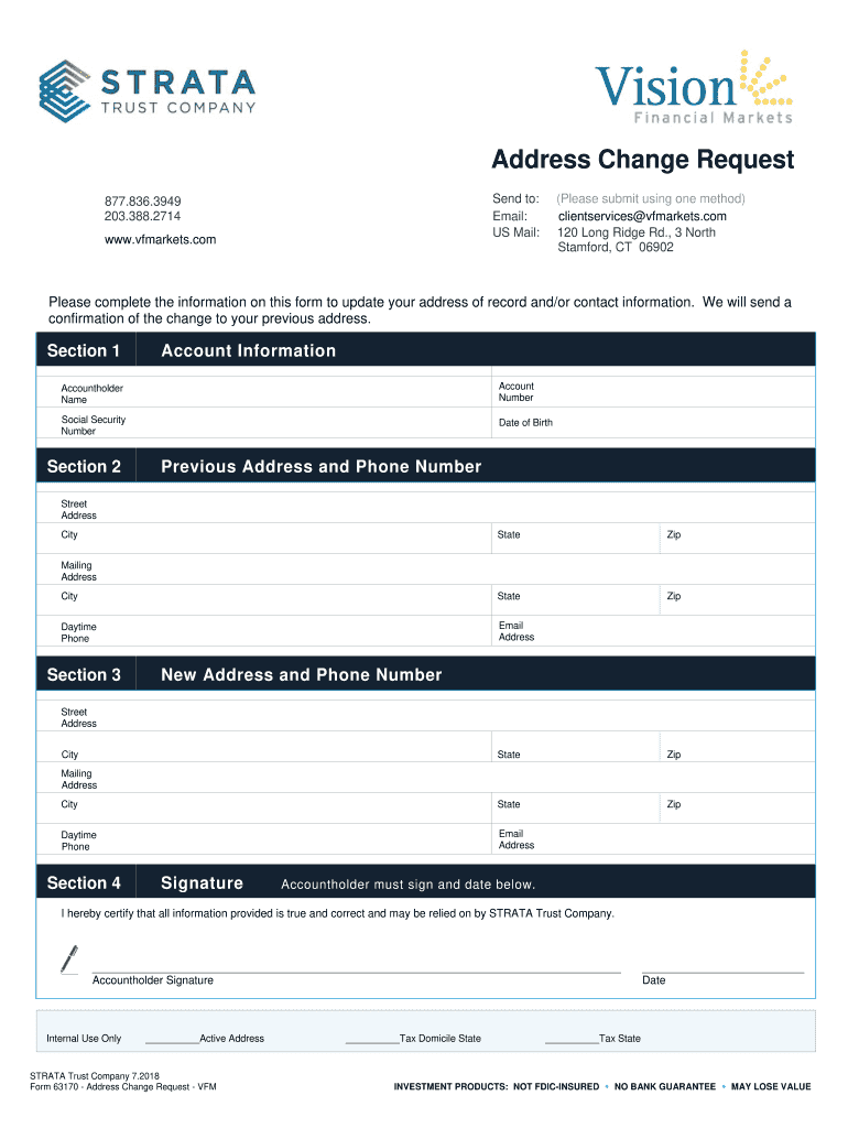 Fillable Online Address Change Request - Vision Fax Email Print - pdfFiller