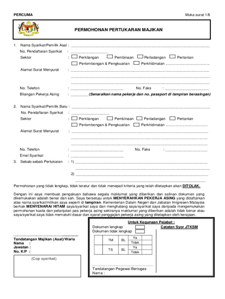 Fillable Online Perlombongan & Pengkuarian Fax Email Print - pdfFiller