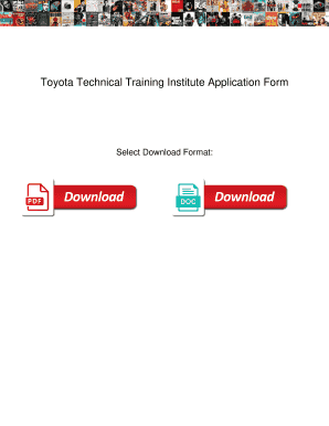 Fillable Online Toyota Job Application Form - Fill Online, Printable ...