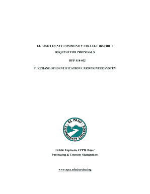 Fillable Online PURCHASE OF IDENTIFICATION CARD PRINTER SYSTEM Fax ...