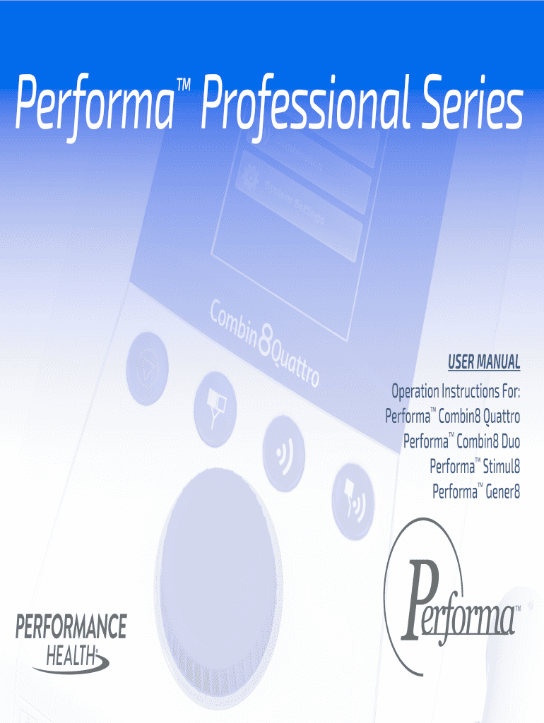 Fillable Online Performa Professional Series Performa Professional ...