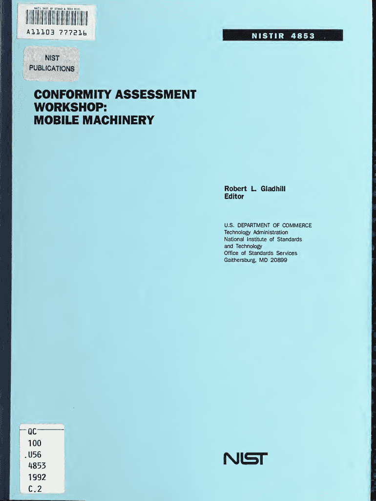 Fillable Online nvlpubs nist Conformity assessment workshop: mobile machinery Fax Email Print ...