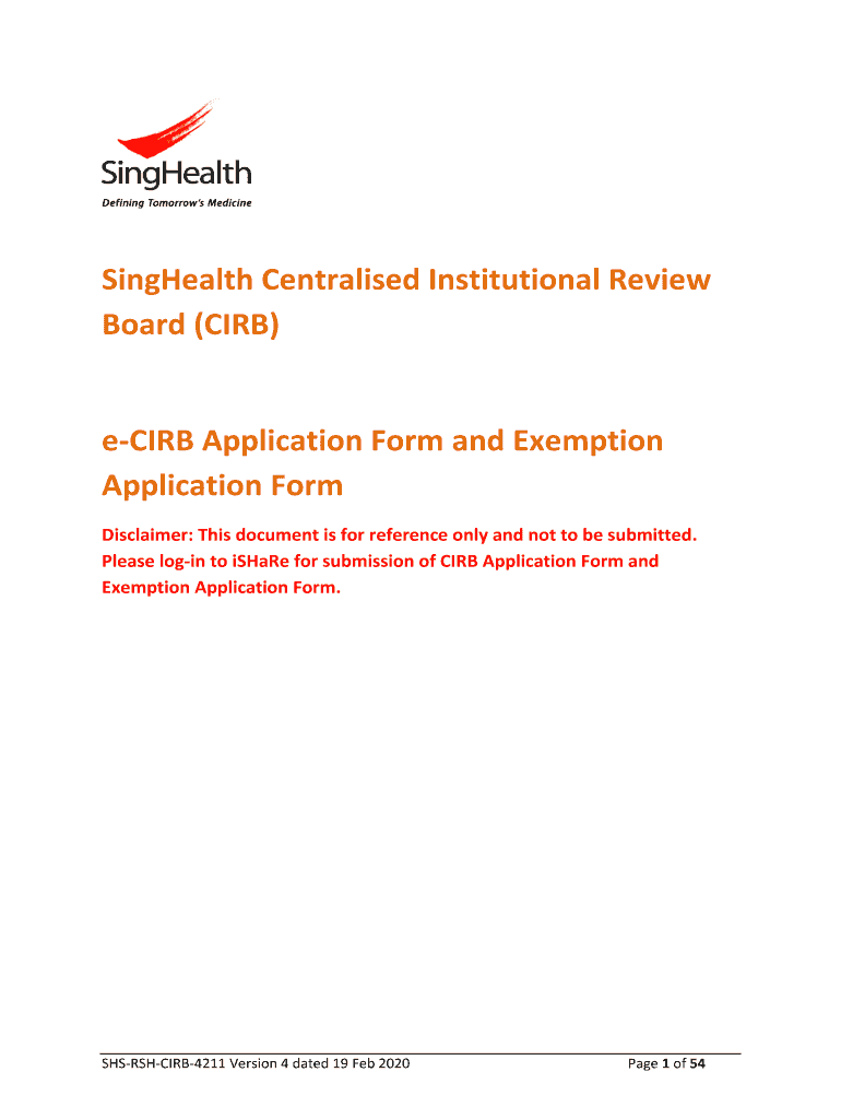 Fillable Online CIRB Application Form Instruction Sheet - Studylib Fax Email Print - pdfFiller