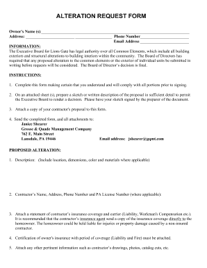 Fillable Online ALTERATION REQUEST FORM-Rev 4-11-15.docx Fax Email ...