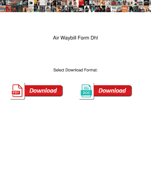 Fillable Online Dhl Waybill Form - Fill Online, Printable, Fillable ...