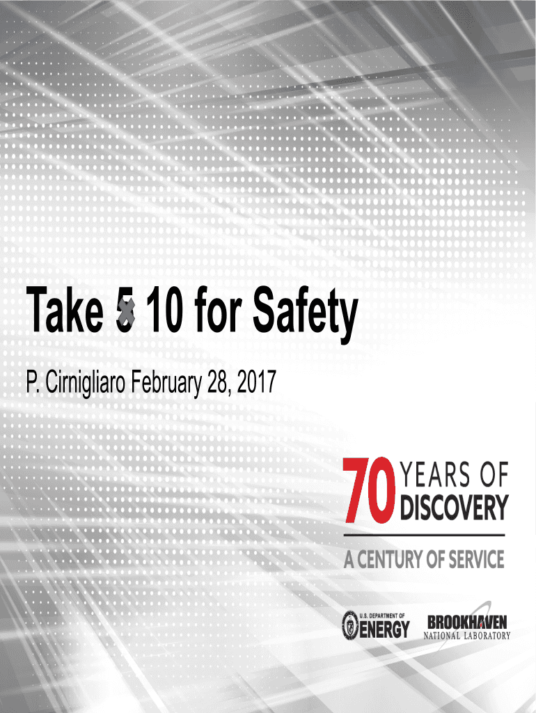 Fillable Online Take 5 for Safety Fax Email Print - pdfFiller