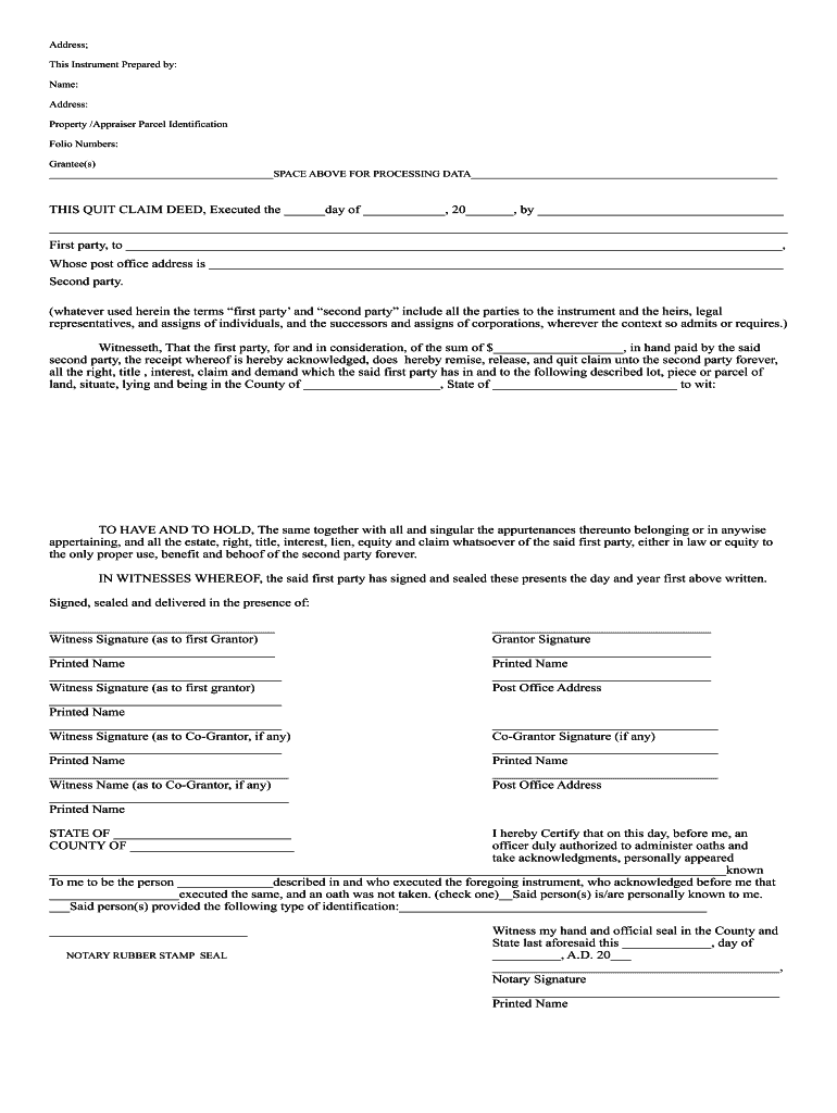 Fillable Online Property /Appraiser Parcel Identification Fax Email Print - pdfFiller