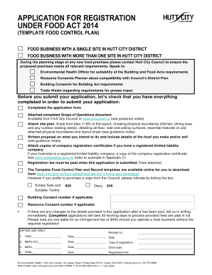 Fillable Online (TEMPLATE FOOD CONTROL PLAN) Fax Email Print - pdfFiller