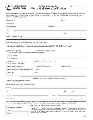 Fillable Online Mechanical Permit Application. Mechanical Permit Fax ...