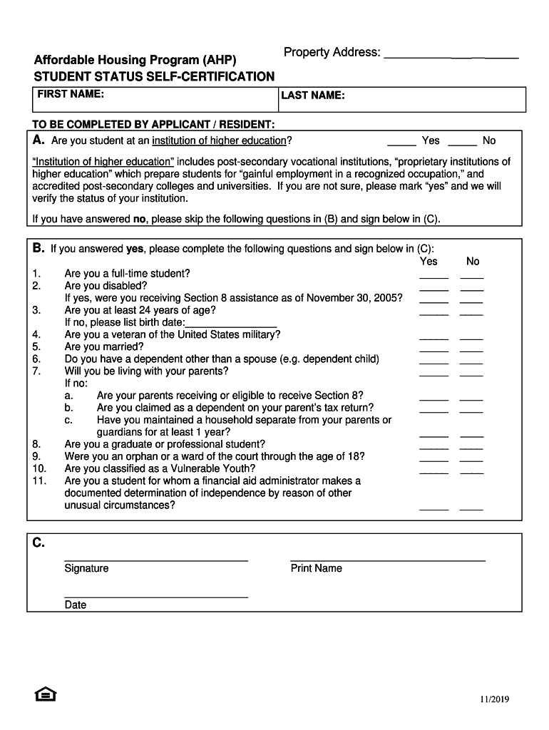 Fillable Online Student Self-Certification Form Fax Email Print - pdfFiller