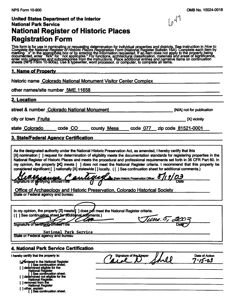 Fillable Online PDF national register forms template - IN.gov Fax Email ...