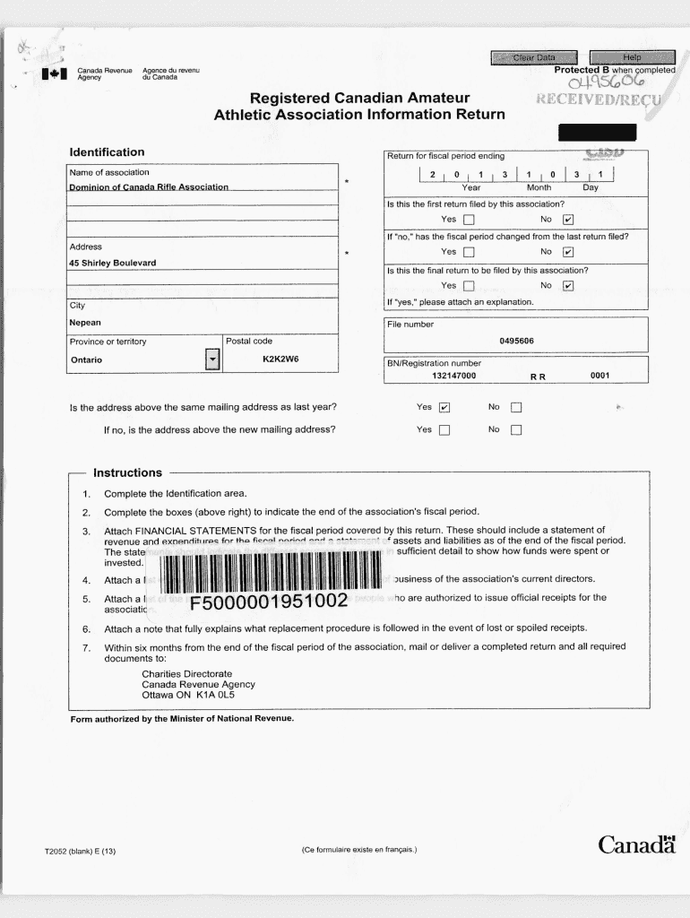 Fillable Online The Business Number and Your Canada Revenue Agency ...
