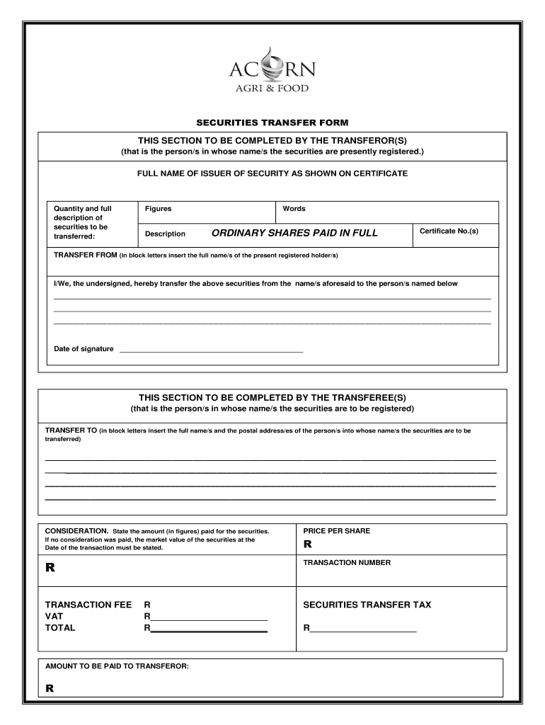 Fillable Online full name of issuer of security as shown on certificate ...