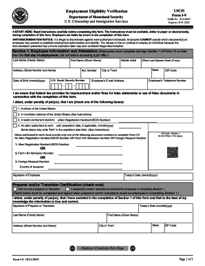Fillable Online USCIS Form I-9.pdf Fax Email Print - pdfFiller
