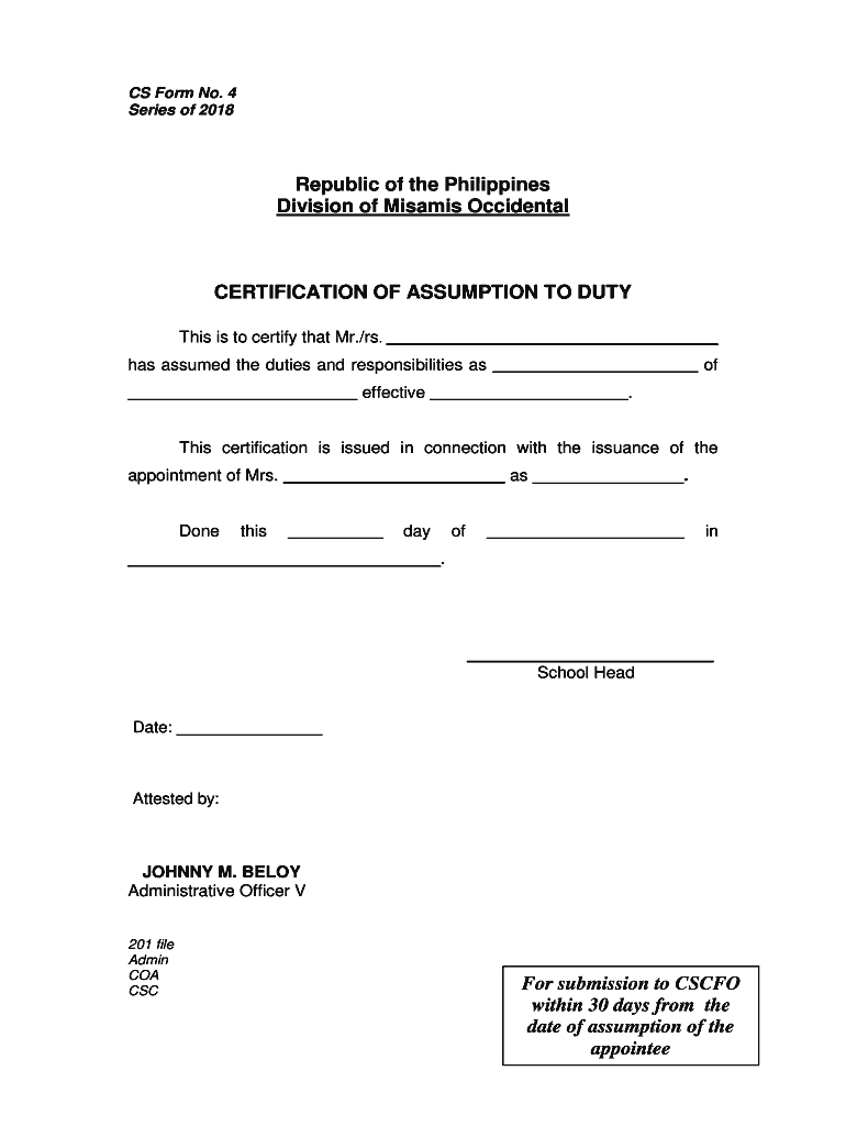 Assumption Certificate - Fill Online, Printable, Fillable, Blank ...
