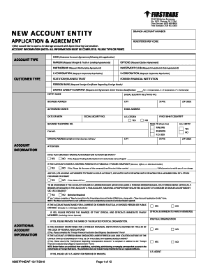 Fillable Online Business Entities Account Application - Wells Fargo ...