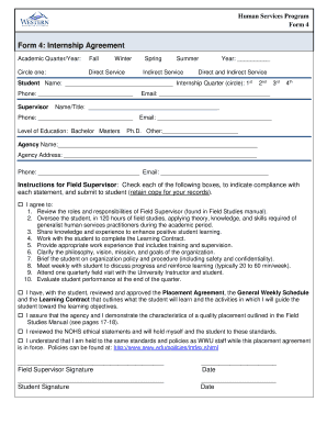 Fillable Online wce wwu HSP 340 Practicum Internship Manual Fax Email Print - pdfFiller