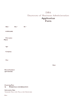 Fillable Online TBS DBA Application form Fax Email Print - pdfFiller