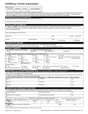 Fillable Online ACH/Money Transfer Authorization - 586024. ACH/Money ...