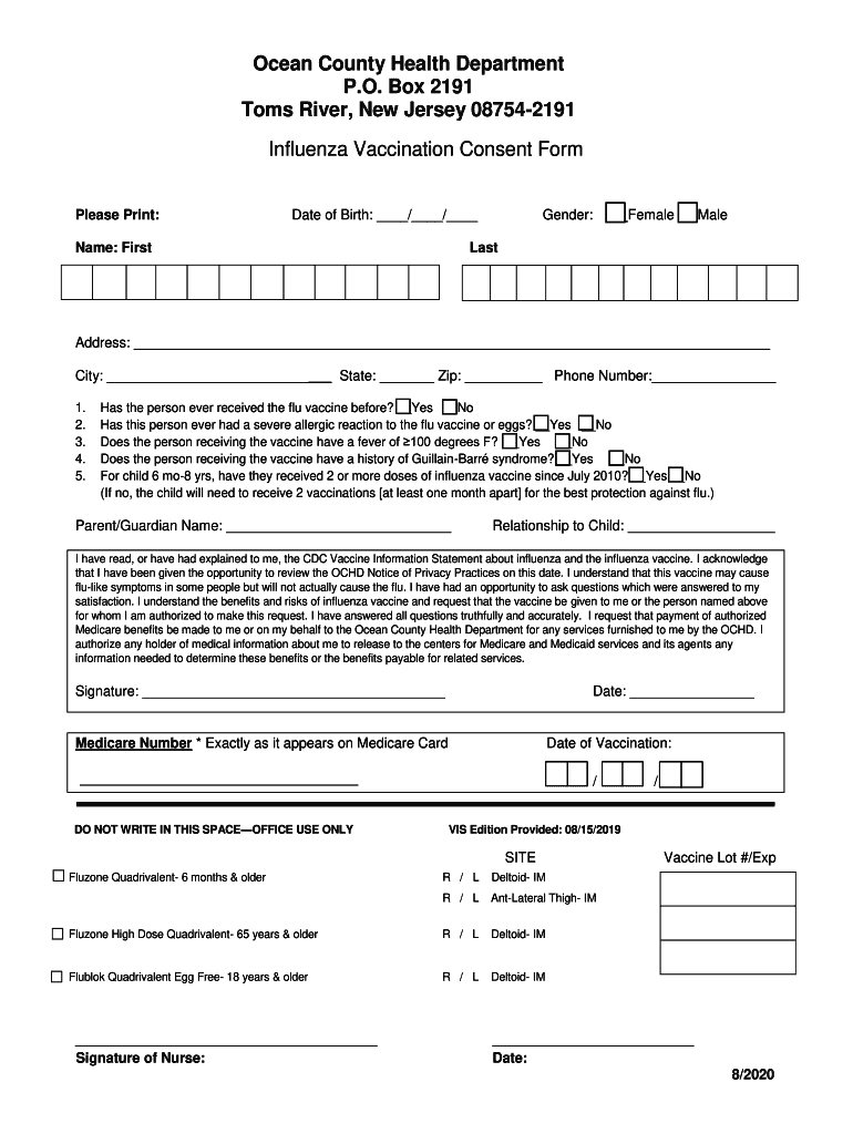 Fillable Online if receiving pneumococcal vaccination consent form ...