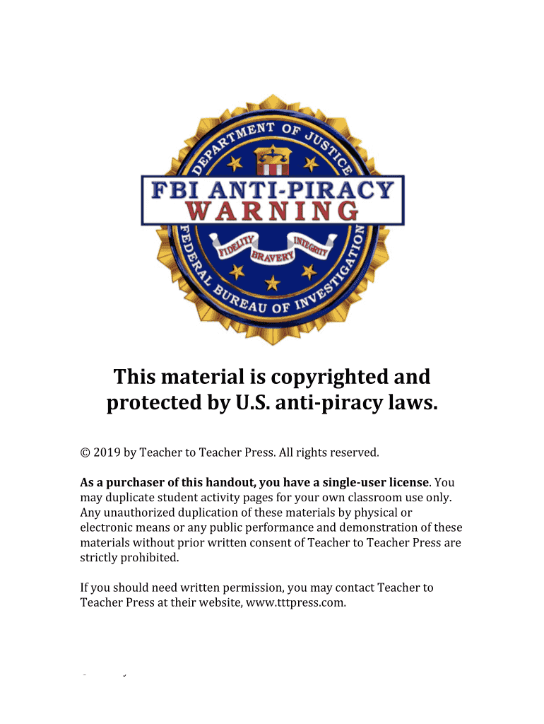 Fbi Anti Piracy Warning - Fill Online, Printable, Fillable, Blank ...