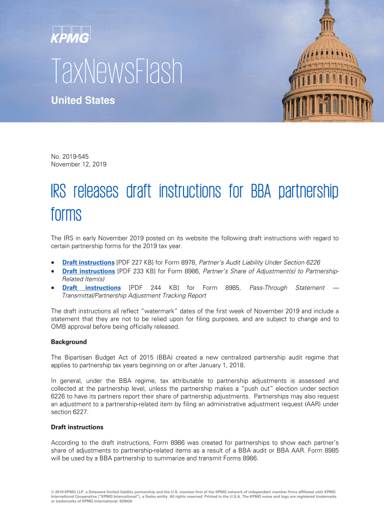 Fillable Online IRS releases draft Form 1065 instructions on partner ...