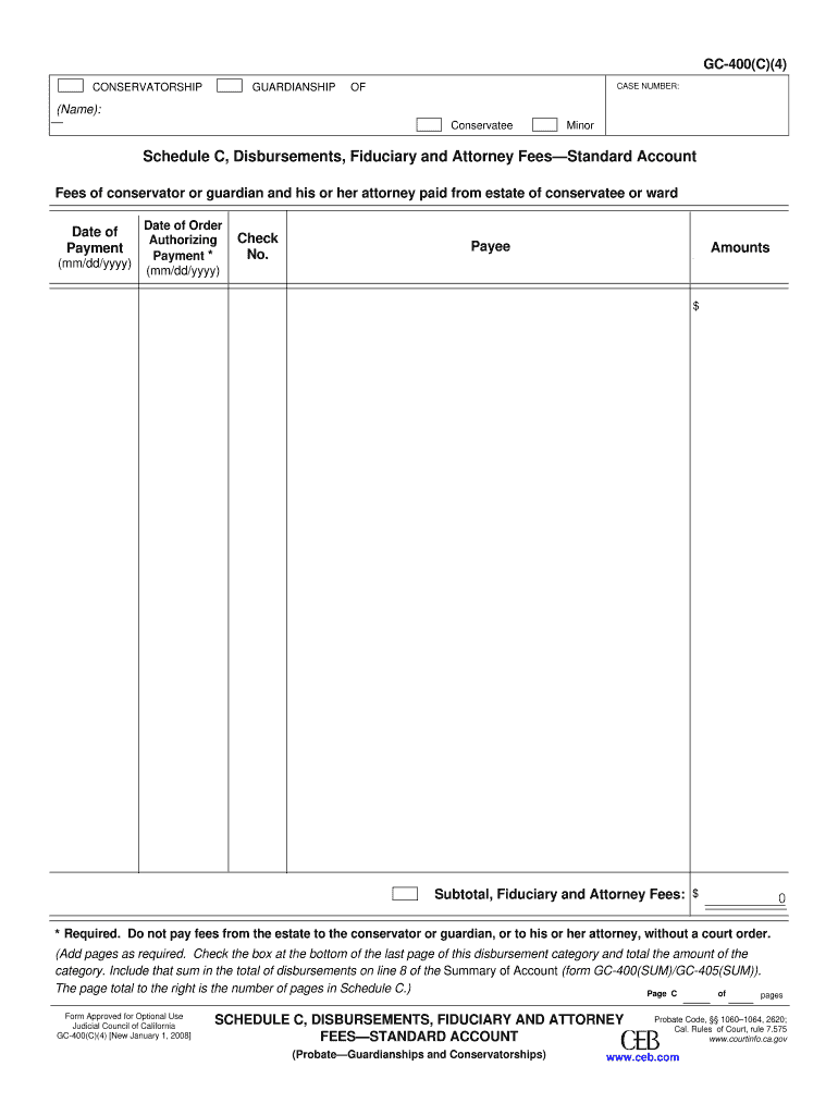 Fillable Online GC-400(C)(4). Fillable Editable and Saveable California ...