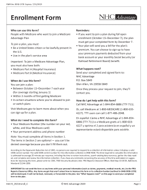 Fillable Online NHC Advantage Enrollment Form Fax Email Print - pdfFiller