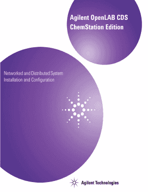 Fillable Online Agilent OpenLAB CDS ChemStation Edition Networked and Distributed System ...