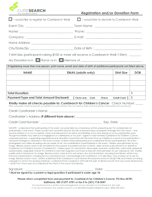 Fillable Online 2019 CSW Offline Registration and Donation Form Fax ...