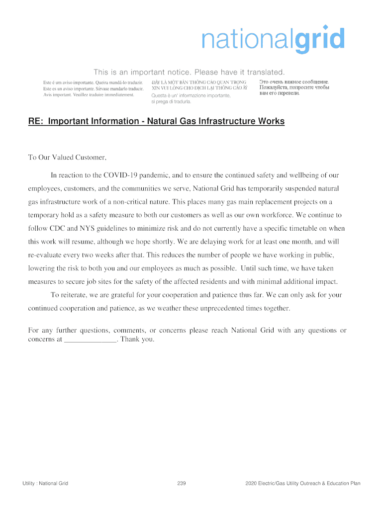 Fillable Online National Grid Natural Gas Safety - Haverhill, MA Fax ...