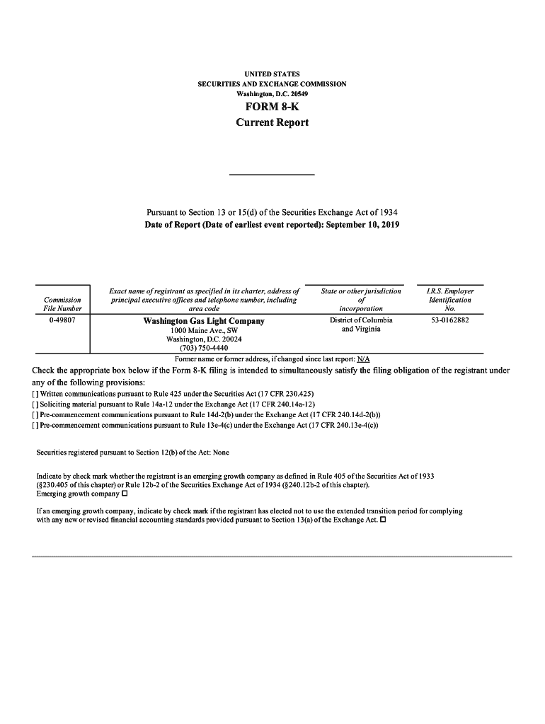 Fillable Online FORM 8-K Current Report - WGL Holdings, Inc. Fax Email ...