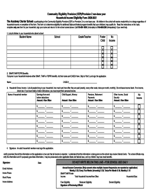 Fillable Online CEP and P2 Household Income Form.docx Fax Email Print ...