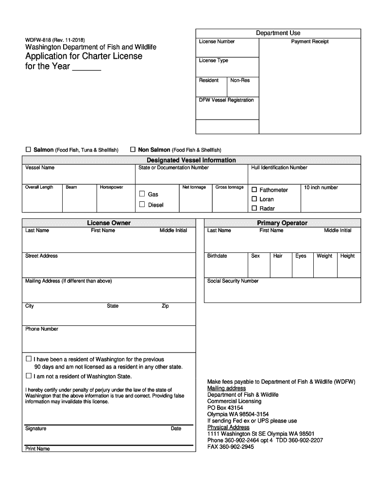 Fillable Online wdfw wa WDFW-818 (Rev Fax Email Print - pdfFiller