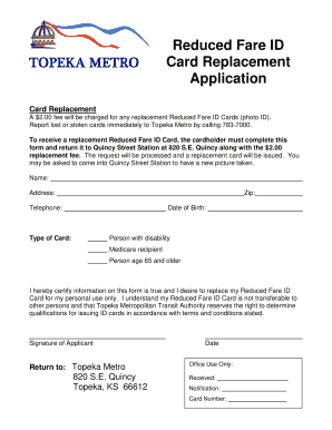 Fillable Online Card Replacement Fax Email Print - pdfFiller