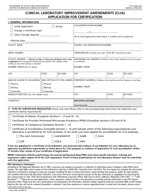 Fillable Online CMS-116 CLIA Application Fax Email Print - pdfFiller