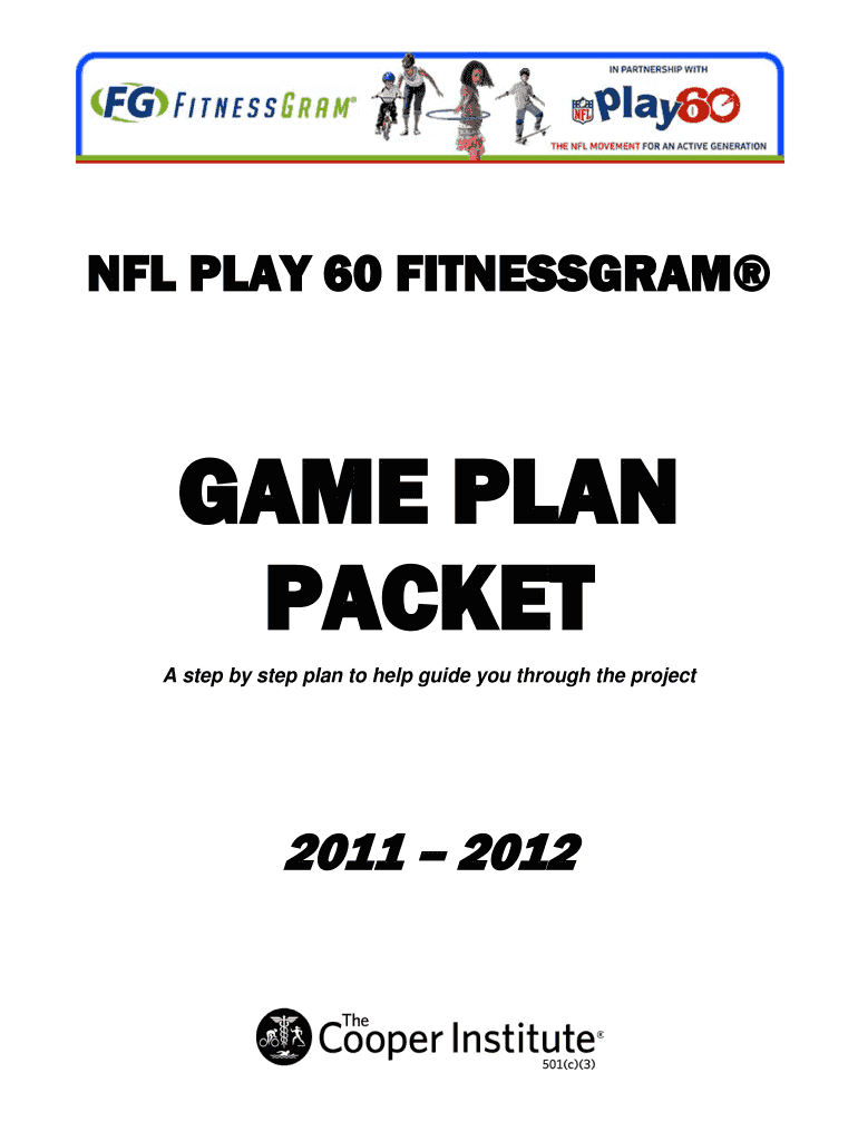 Fillable Online GAME PLAN PACKET - NFL Play 60 FITNESSGRAM Fax Email ...