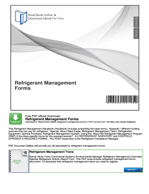 Fillable Online Refrigerant Management Forms Fax Email Print - pdfFiller