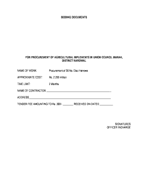 Fillable Online SAMPLE BIDDING DOCUMENTS Fax Email Print - pdfFiller