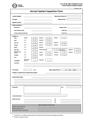 Fillable Online Annual Hydrant Inspection Form Fax Email Print - pdfFiller