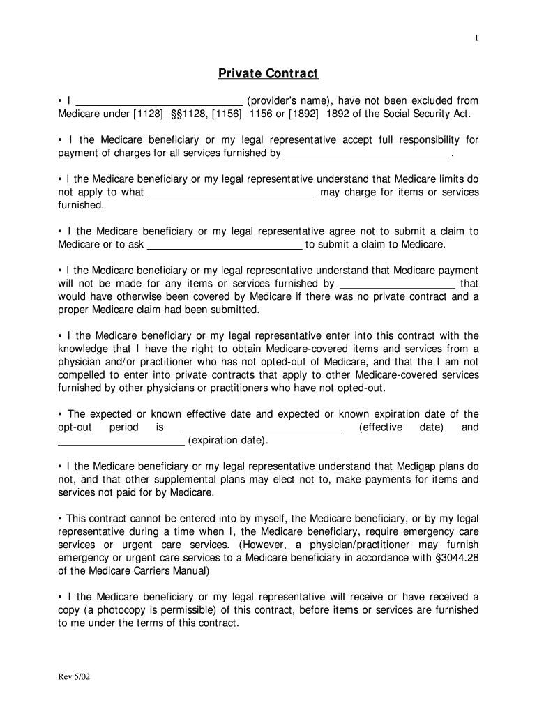 Fillable Online Sample Opt-Out Contract Private Contract Sample Fax ...