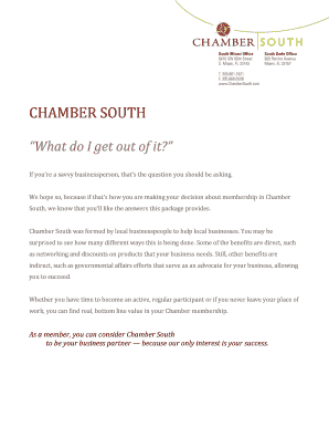 Fillable Online Letter Template - Chamber South Fax Email Print - pdfFiller
