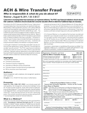 Fillable Online ACH amp Wire Transfer Fraud Fax Email Print - pdfFiller